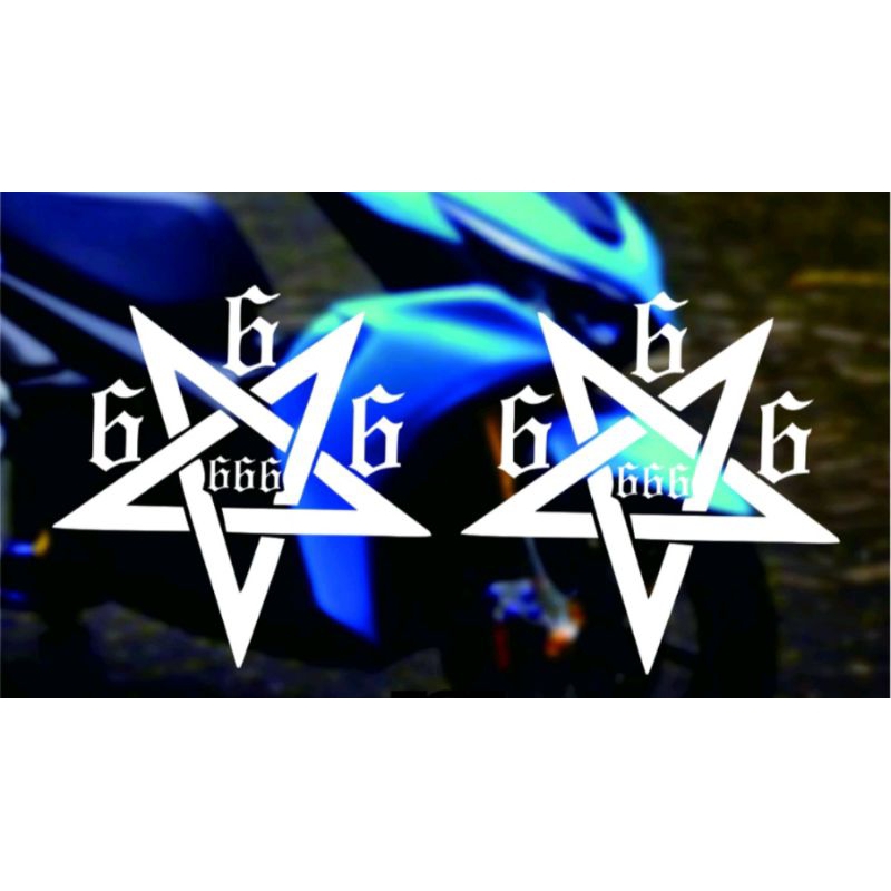Jual sticker keren STICKER BINTANG 666 sticker cutting | Shopee Indonesia