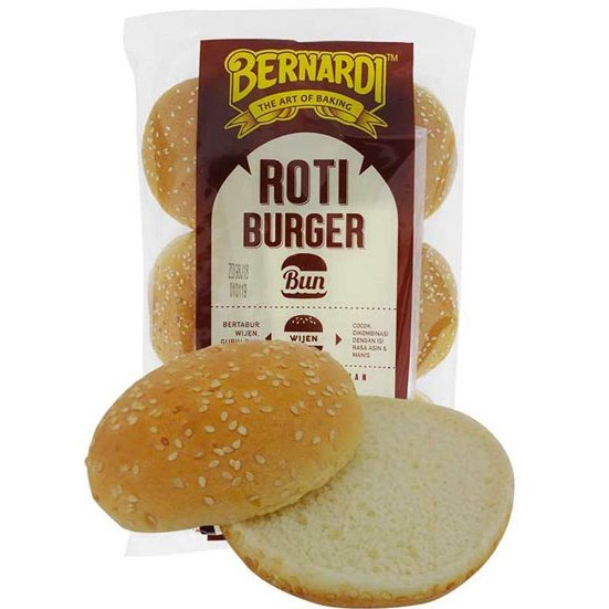 Jual Bernardi Roti Burger Wijen isi 6pcs 300Gr | Shopee Indonesia