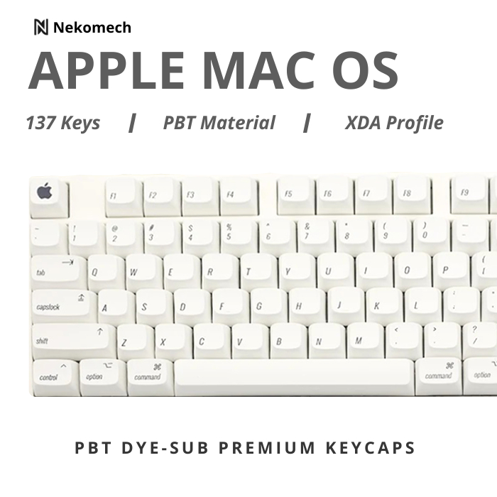 Jual Nekomech Apple MAC OS Keycaps - PBT Dyesub XDA Profile Keycap Set ...
