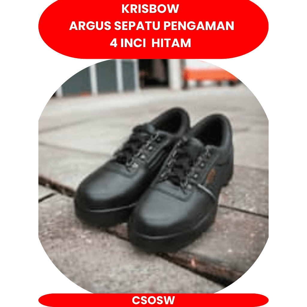Jual Krisbow Argus Sepatu Pengaman Safety Shoes 4 Inci Hitam | Shopee ...