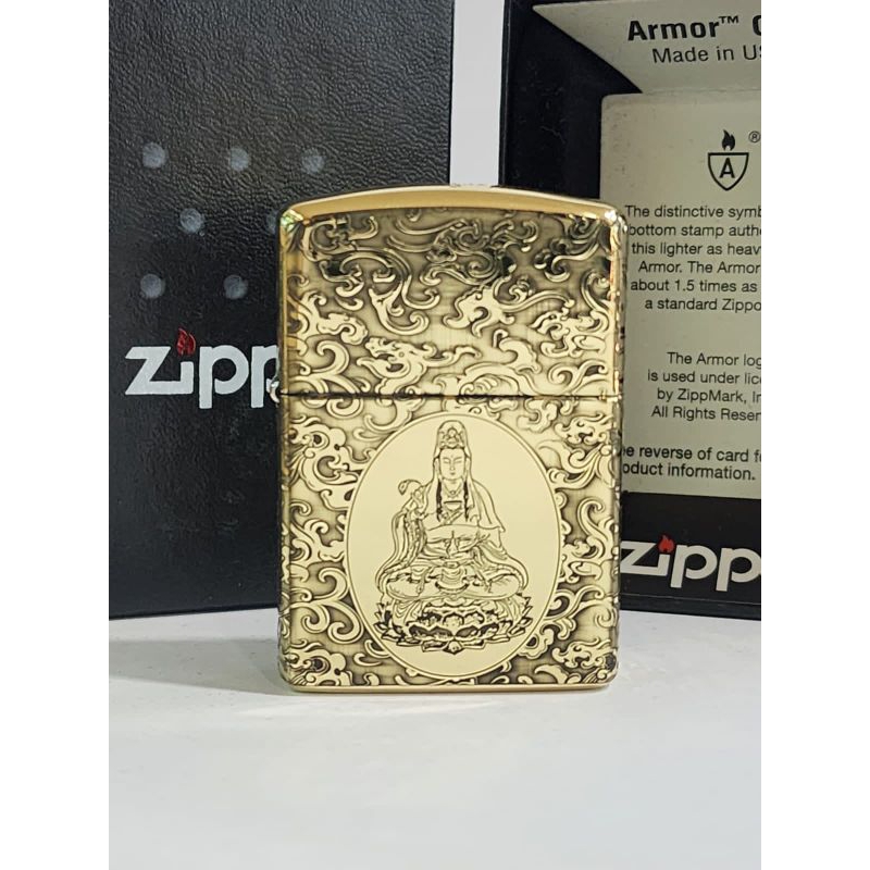 Jual Original Zippo Armor Dewi Kwan Im 5 sisi | Shopee Indonesia