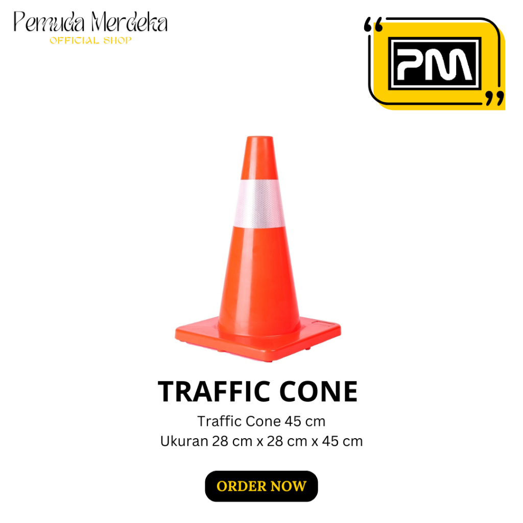 Jual Safety Traffic Cone 45 cm / Kerucut Cone Lalu Lintas 45 cm Scotlite Pemuda Merdeka | Shopee ...