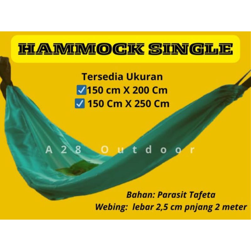 Jual Hammock Single 200 Cm X 150 Cm/ Hamok Outdoor/ Hamok Camping ...