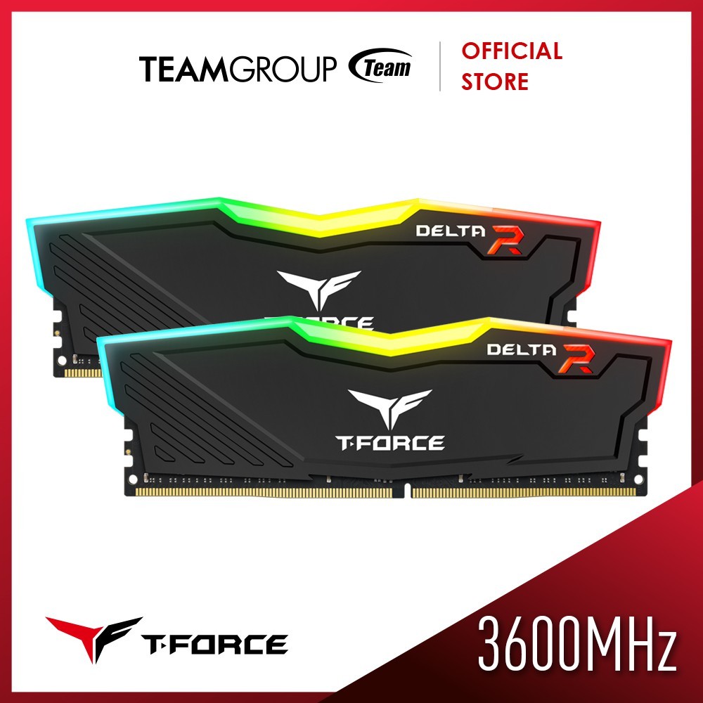Jual TEAMGROUP Memory Delta Tforce RGB 2X32GB PC 3600 DDR4 Black ...