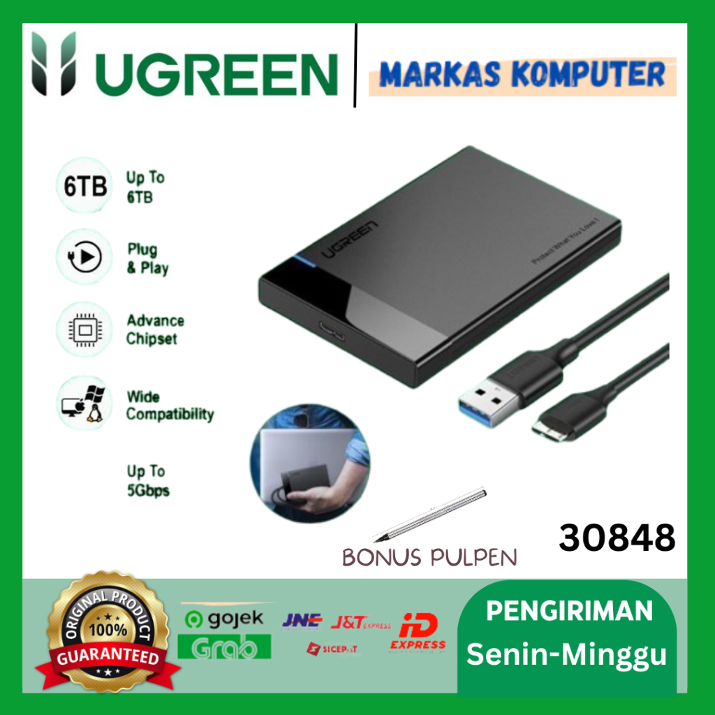 Jual UGREEN Casing Enclosure Hard Disk External 2,5 "SATA USB 3.0 US221 | Shopee Indonesia