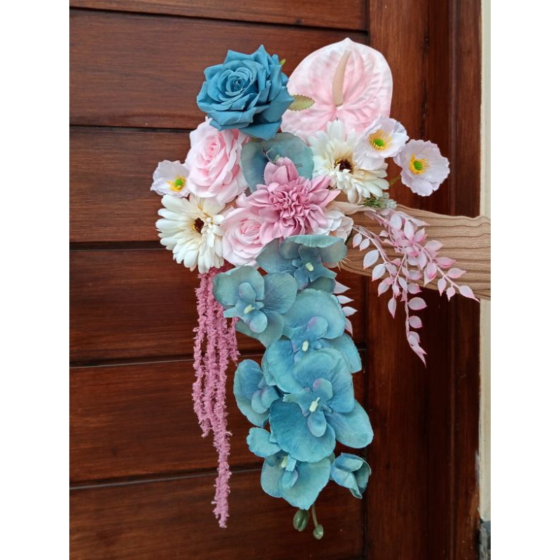 Jual (READY) Wedding Bouquet Artificial Orchid Flower Series | Buket ...