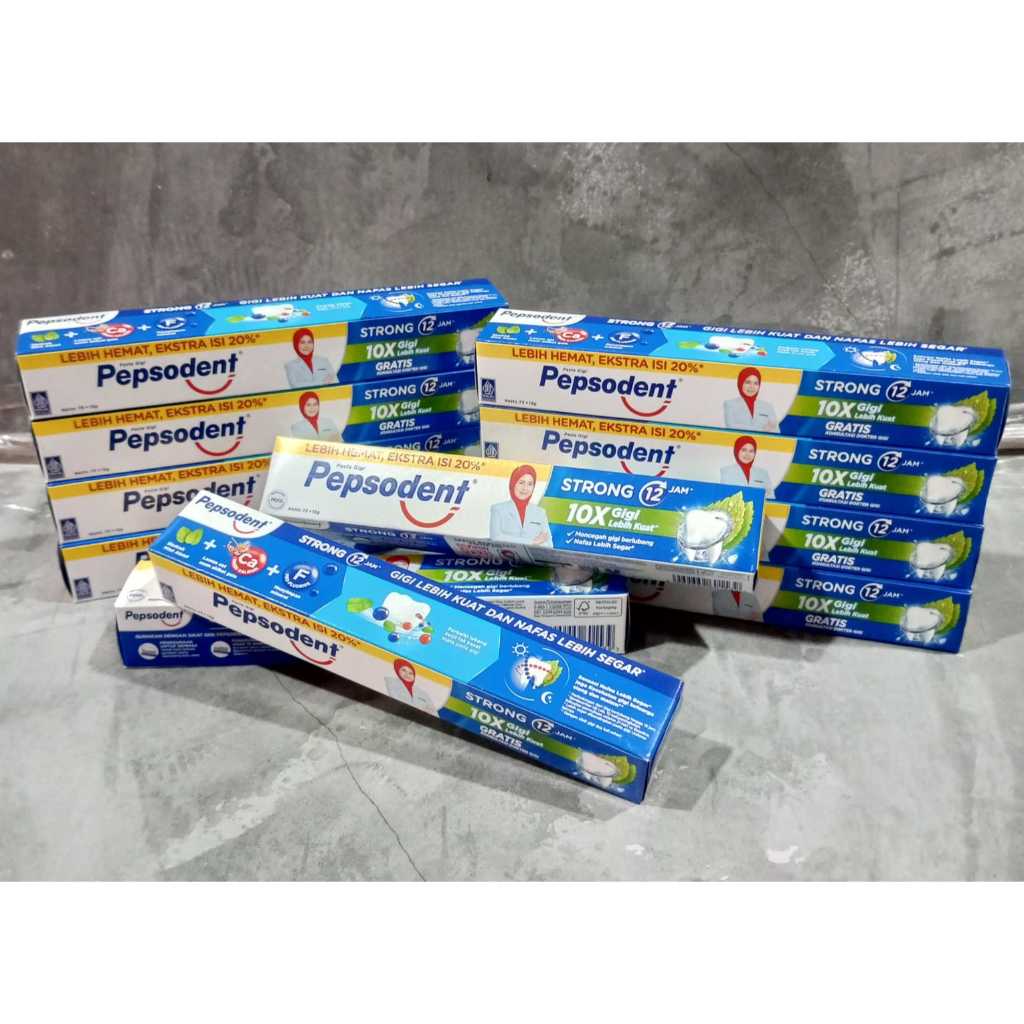 Jual Pepsodent Strong 75 gr+15 gr Exp 2027 Kemasan Baru | Shopee Indonesia