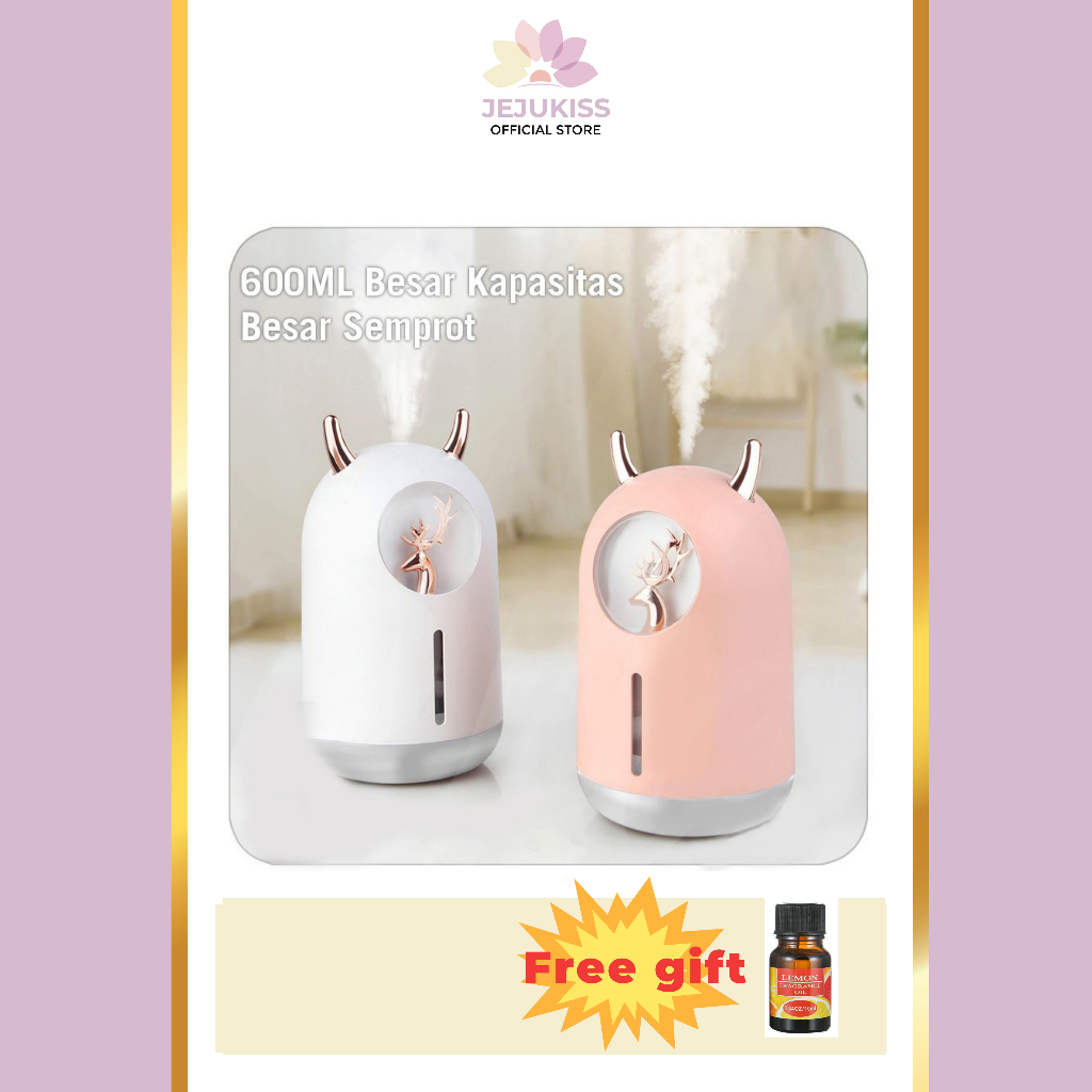 Jual Jejukis 100% ORI Humidifier Diffuser Aroma Diffuser 600ML Oil Diffuser Aroma Terapi ...