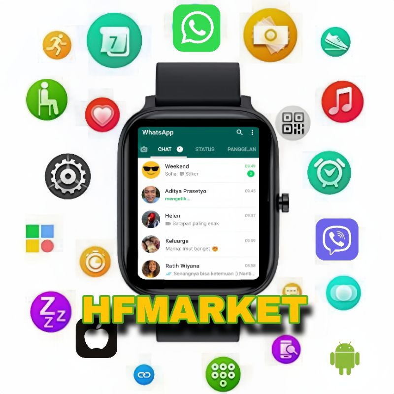 Jual JAM HP WA NOTIF 4G 5G jam tangan Aimo imo aimoo imoo y68 d20 ...