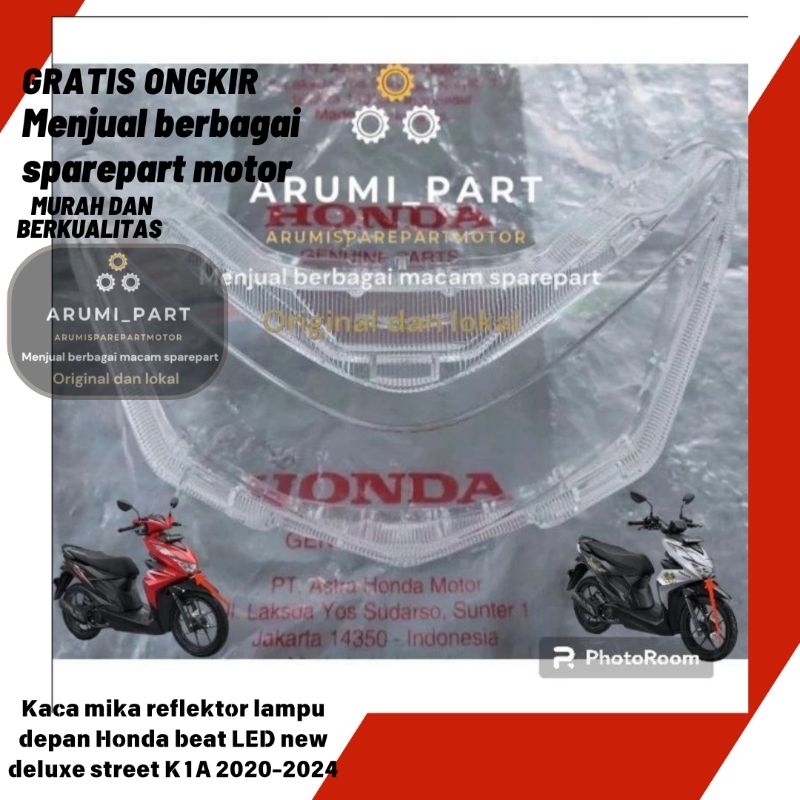 Jual Kaca mika reflektor lampu depan Beat led new k1a deluxe / street 2020-2021-2022 original ...