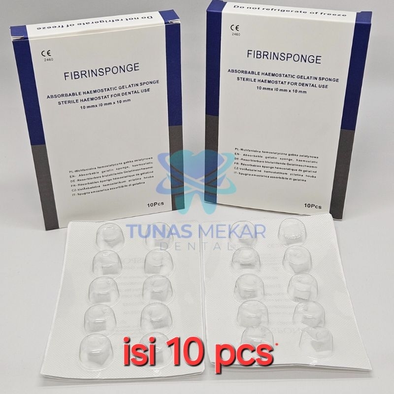 Jual Dental Fibrinsponge Spongostan Hemostatic Gelatin Sponge Curaspon ...