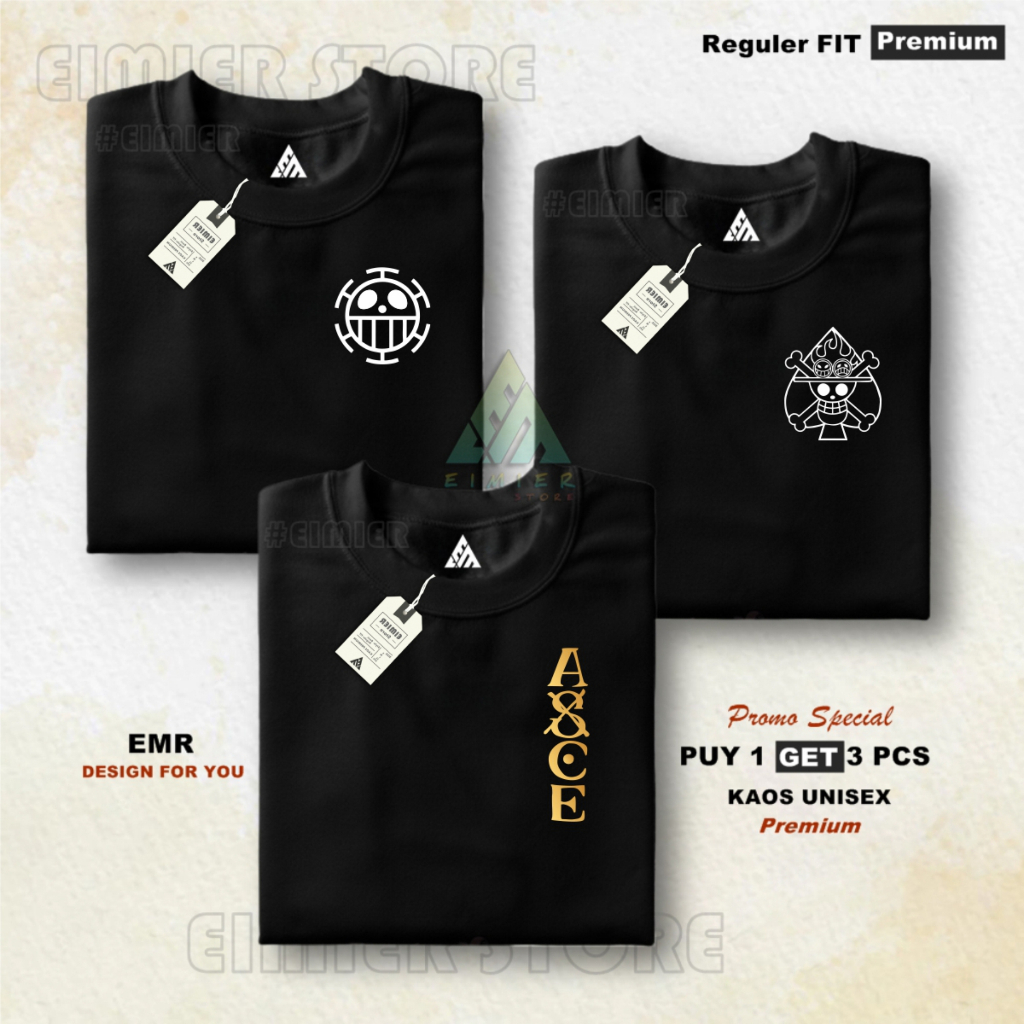 Jual Eimierzoe Buy 1 Get 3 Pcs Baju Kaos Pria Distro Cotton Combed 30s ...