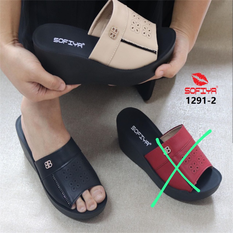 Jual SOFIYA 1291 2 - SANDAL WEDGES WANITA HEEL 6cm | Shopee Indonesia