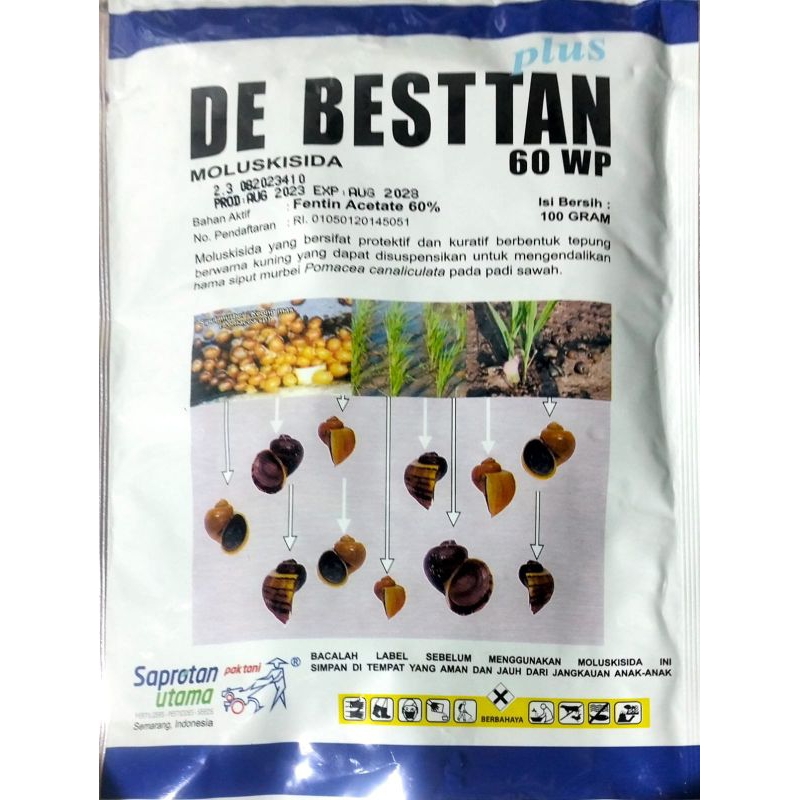 Jual DE BESTTAN 100 Gram Obat Kool / Keong sawah Fentin asetat 60 WP ...