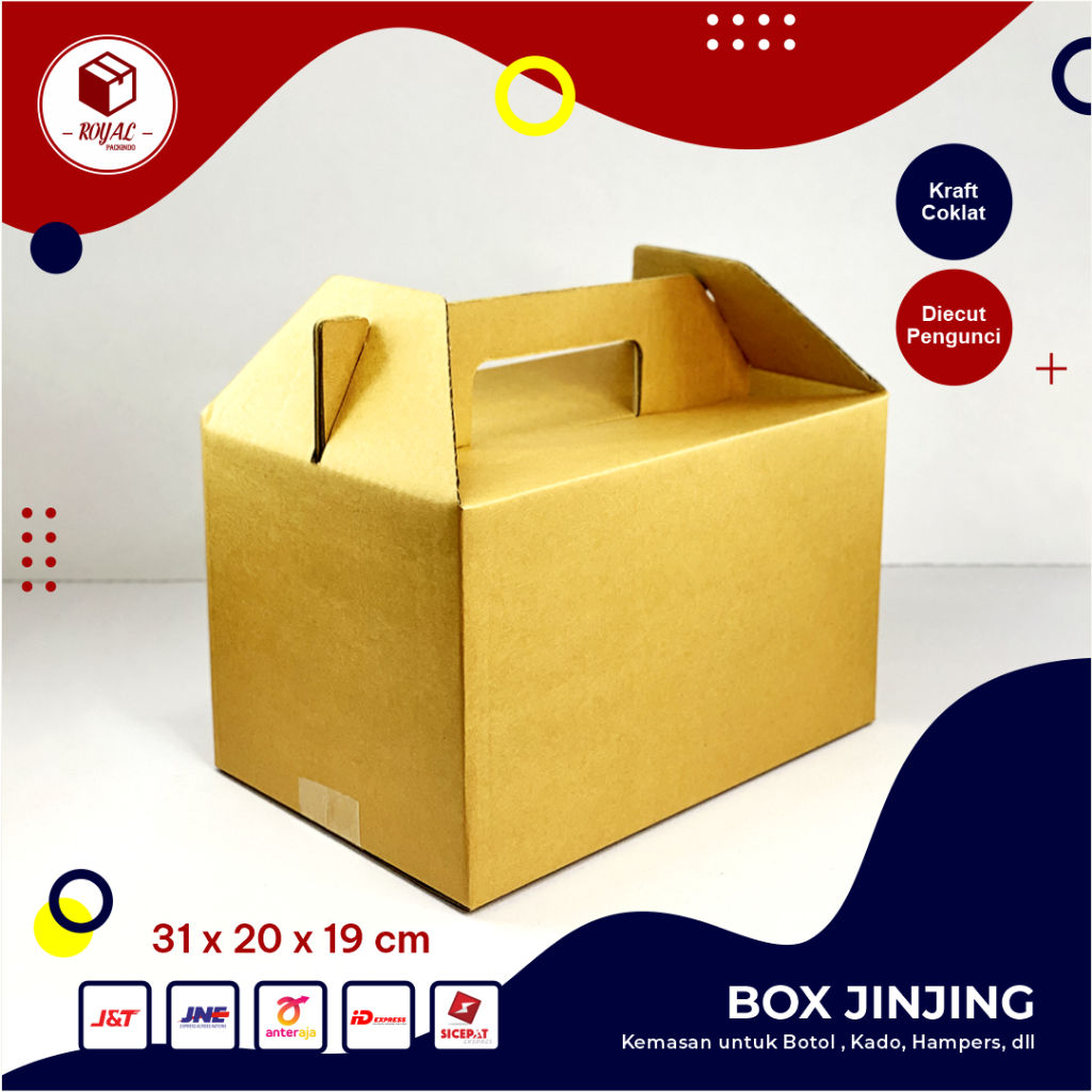 Jual Box ( 31 x 20 x 19 cm ) Jinjing B FLUTE - Kardus/Packing/Polos/Box ...