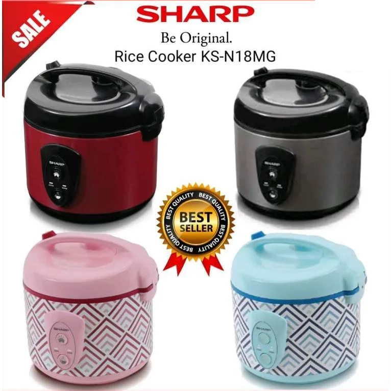 Jual SHARP RICE COOKER MEGIC COM BODY STAINLESSTELL KS-N18MG-SL RD KS ...