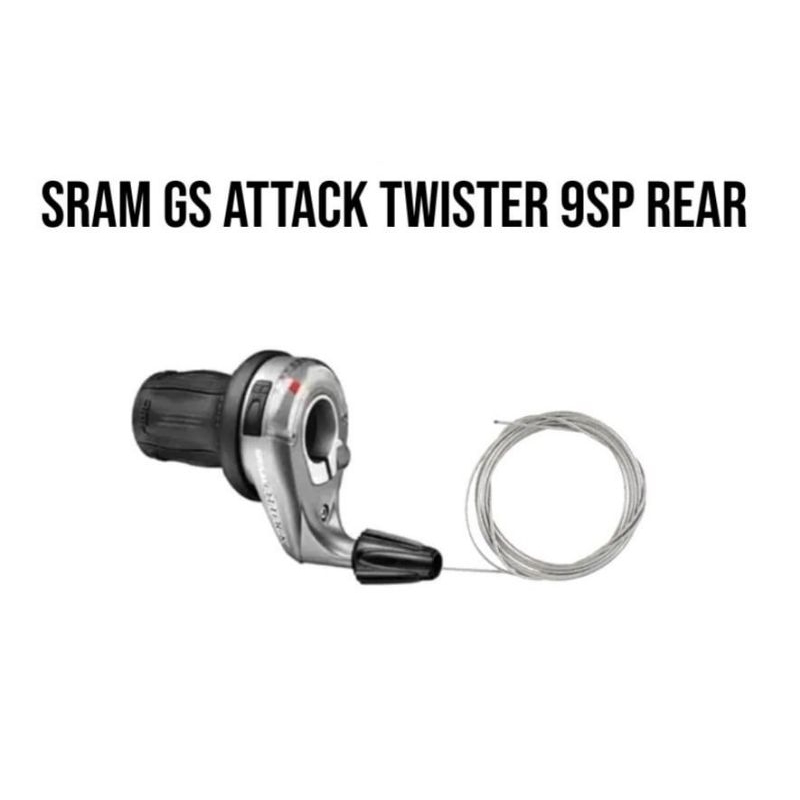 Jual Shifter Right SRAM GS Attack Twister 9 Speed Rear Original New | Shopee Indonesia