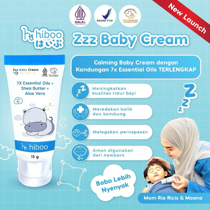 Jual HIBOO Zzz Deep Sleep Baby Cream 15 gr 7X Essential Tidur & Kolik ...
