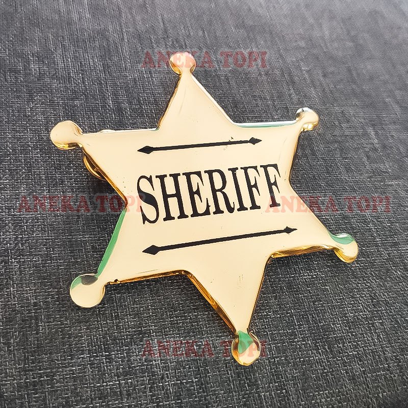 Jual Pin Sheriff Fiber Pin Bintang Sherif Warna Gold Fiber - Aneka Topi ...