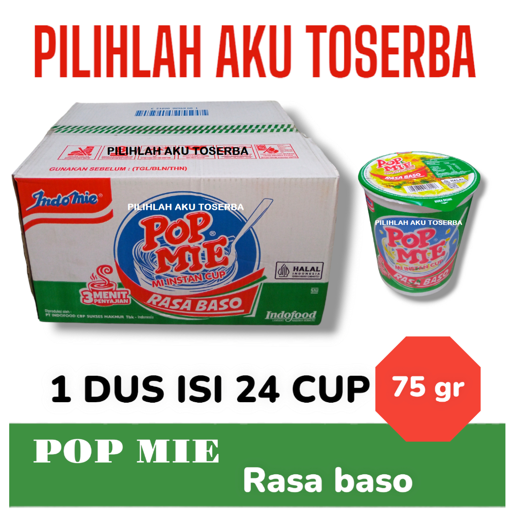 Jual Mie Instant POP MIE Rebus Rasa BASO - ( Harga 1 DUS ) | Shopee ...