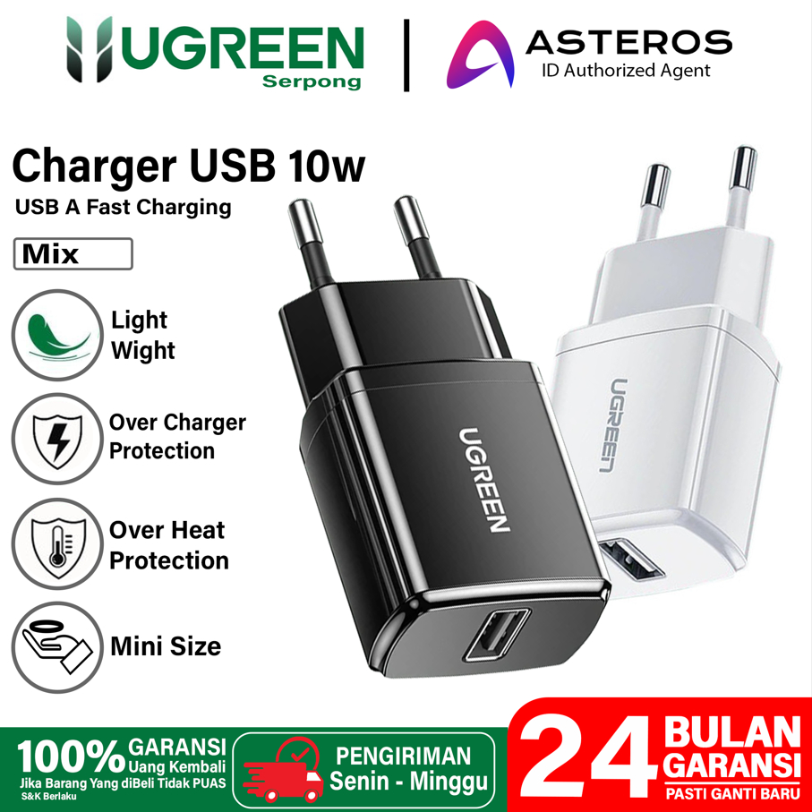 Jual UGREEN Kepala Charger Fast Charging USB A 10W Quick Charger ...