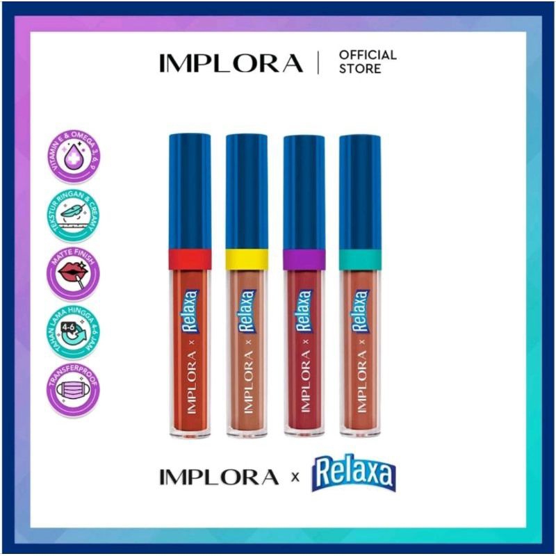 Jual IMPLORA x RELAXA Matte Lip Cream LIMITED EDITION (ecer) | Shopee ...