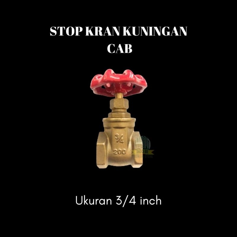 Jual STOP KRAN KUNINGAN 3/4 INCH | Shopee Indonesia