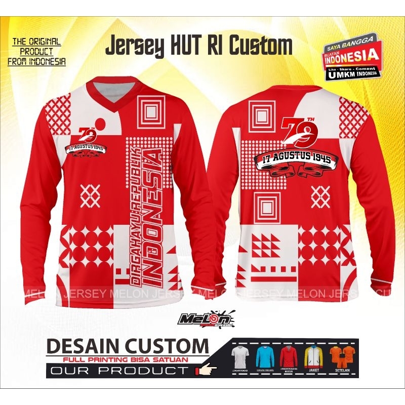 Jual Jersey HUT RI custom | Shopee Indonesia