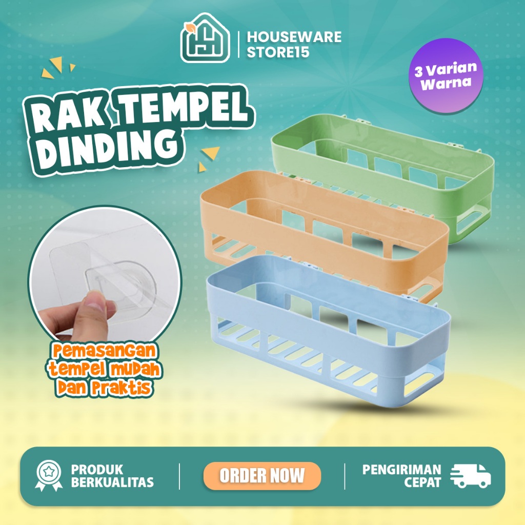 Jual Rak Tempel Dinding Dapur Kamar Mandi Penyimpanan Botol Rak Sudut ...