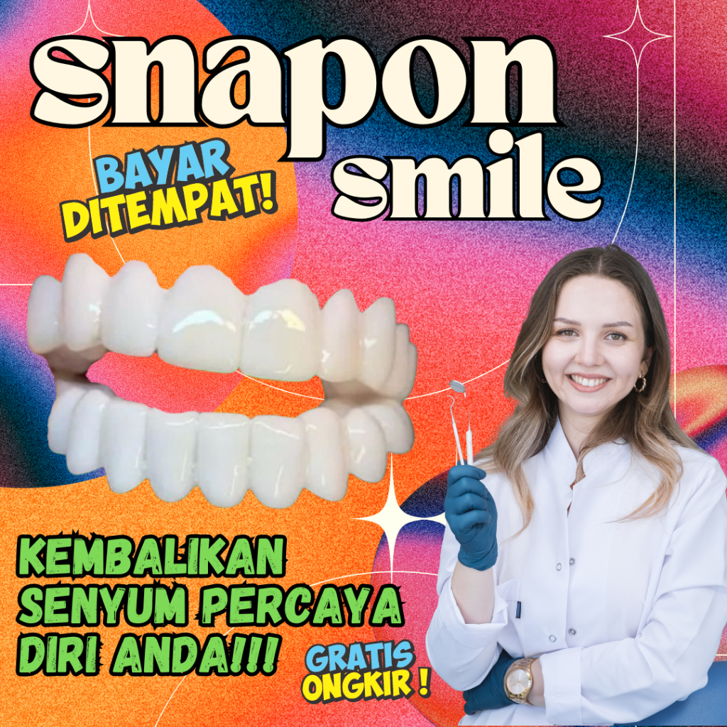 Jual Snap On Smile Pemutih Gigi Palsu Snapon Smile Bening 1 Set Original | Shopee Indonesia