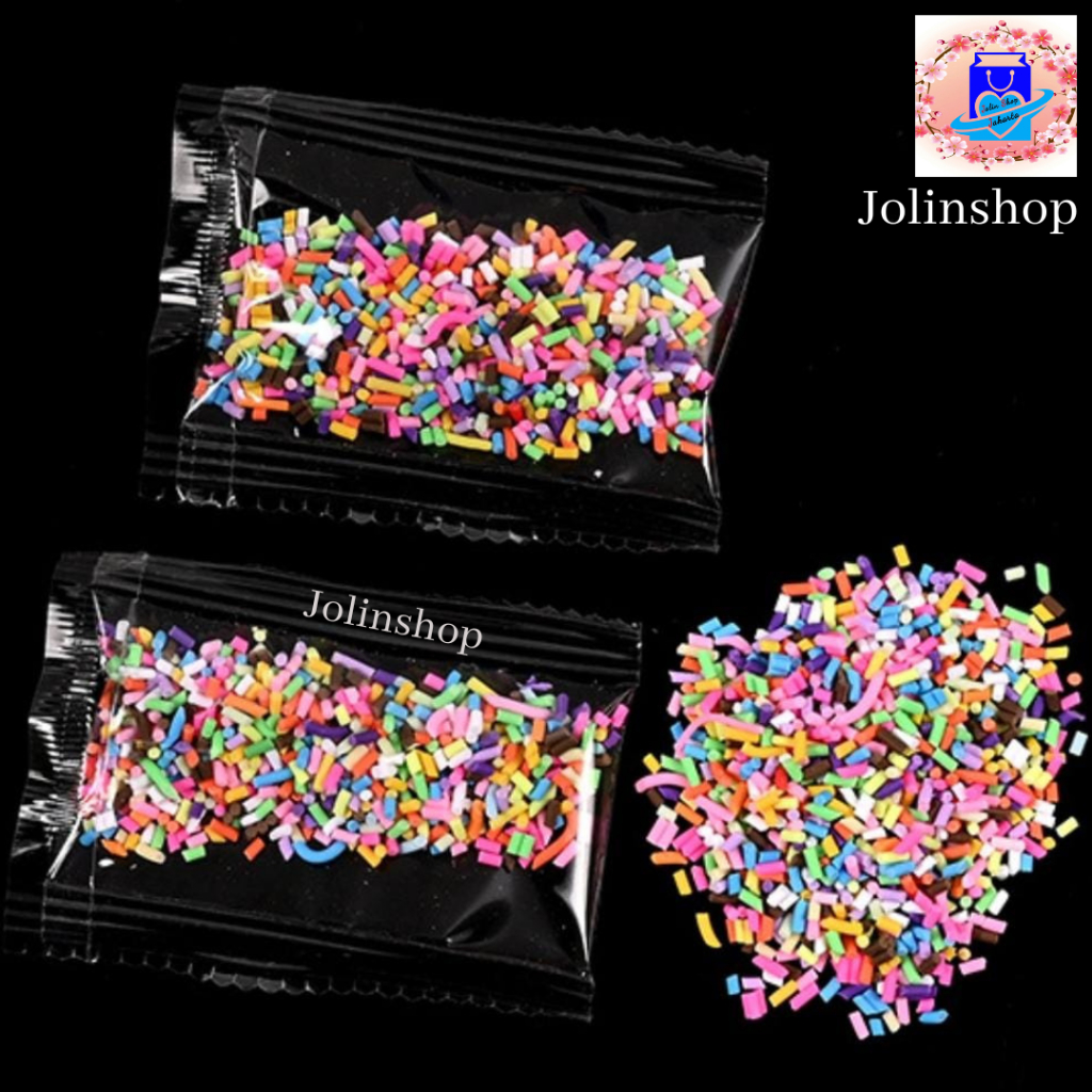 Jual Sprinkle Beads isi 5gr Fake meses bahan DIY deco | Topping slime ...