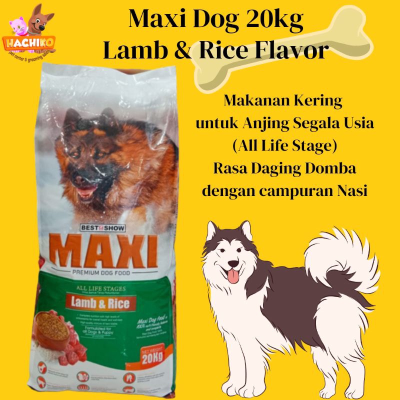 Jual Maxi Dog Lamb & Rice 20kg/Makanan Kering Anjing (KHUSUS INSTANT ...