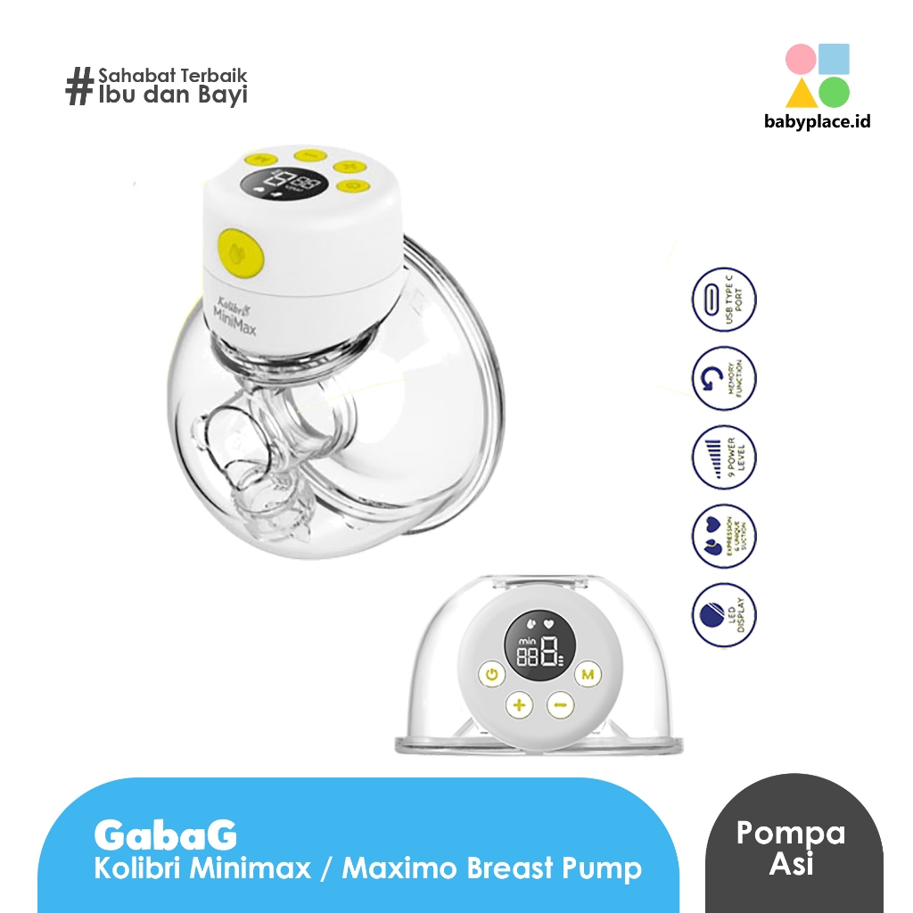 Jual GABAG - Kolibri Minimax / Maximo Breast Pump / Pompa Asi | Shopee ...