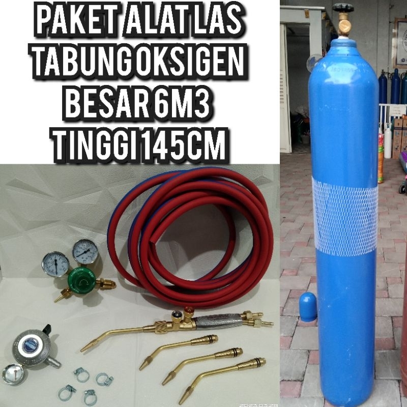 Jual Paket komplit alat las karbit / las LPG + tabung oksigen besar 6m3 + isi siap pakai ...
