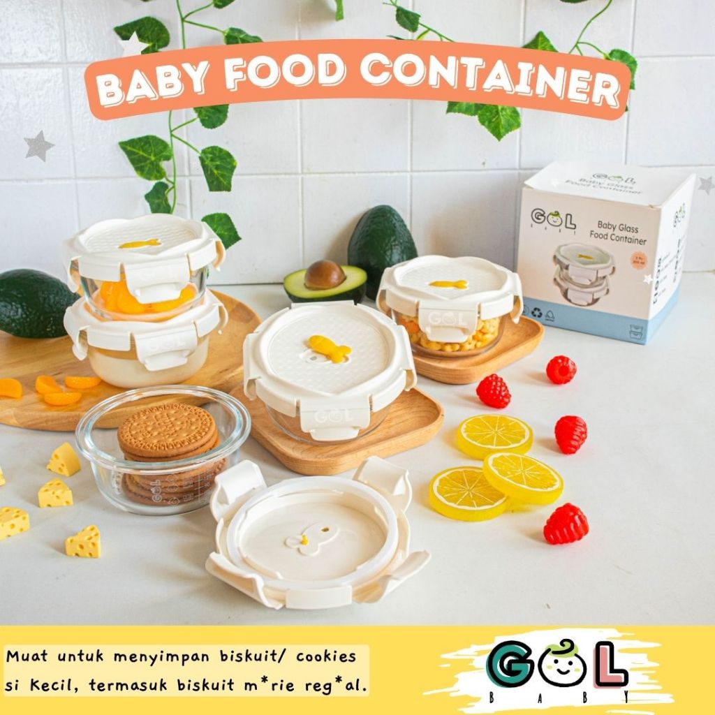 Jual GOL Baby glass kontainer baby food container mpasi wadah tempat ...