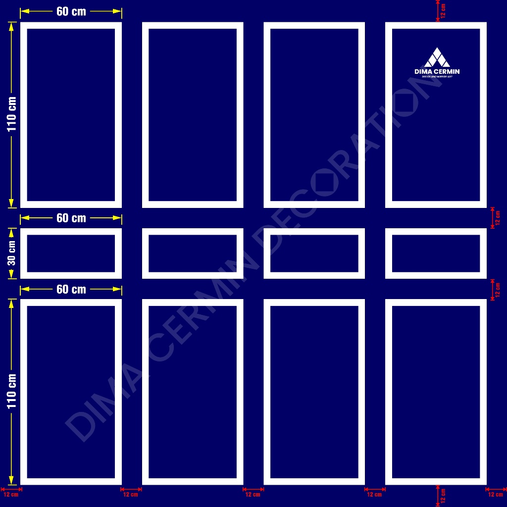 Jual Paket Wall Molding Ukuran Dinding 3M x 3M / Lis Profil Kayu ...