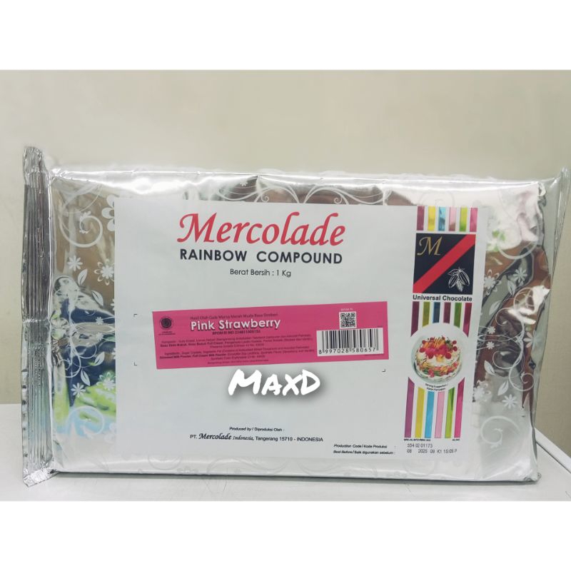 Jual Mercolade Cokelat Batang Rainbow Compound Rasa Pink Strawberry 1kg ...