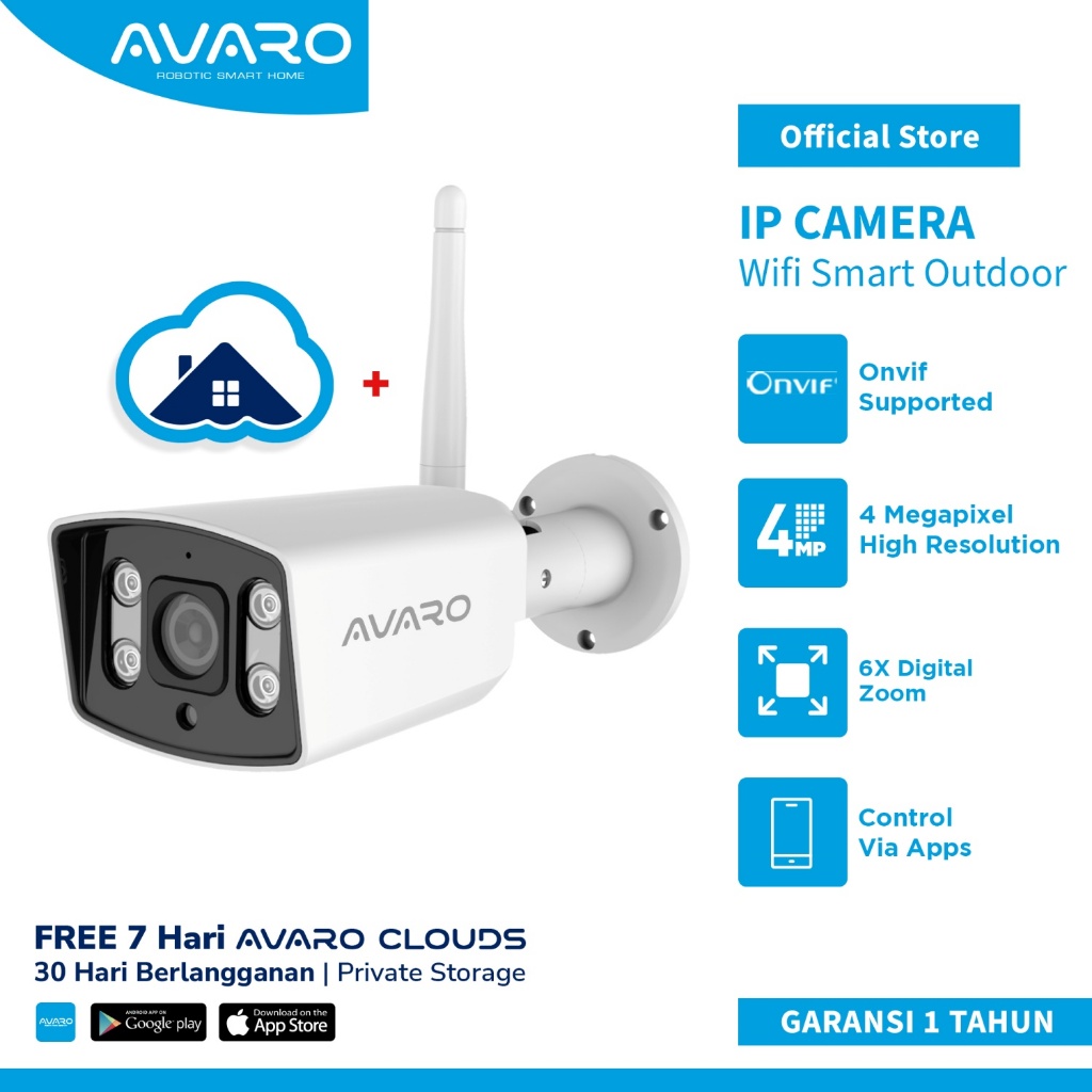 Jual Avaro Smart CCTV Outdoor Static - Smart IP Camera Outdoor Static ...