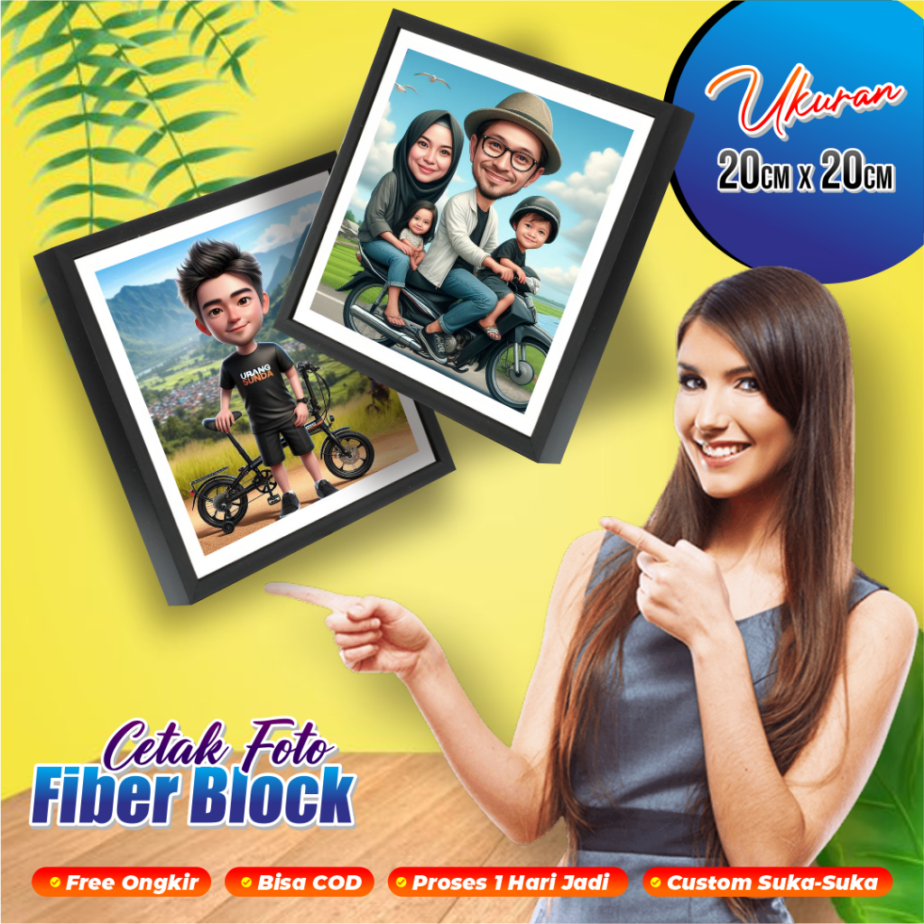 Jual READY 1 HARI JADI - CETAK FOTO BINGKAI FIBER FRAME BLOCK TEBAL ...