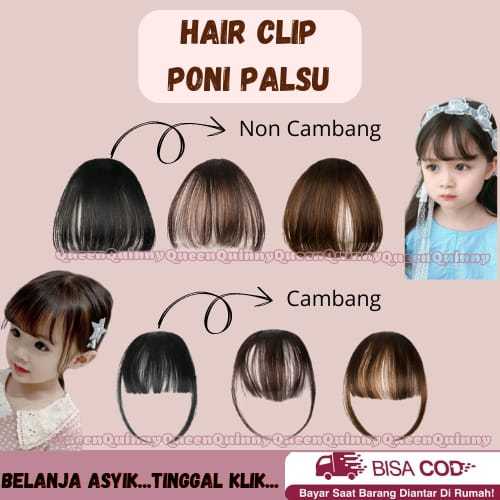 Jual QUEENS Rambut Poni Palsu / Poni Palsu / Rambut Palsu Anak / Poni ...