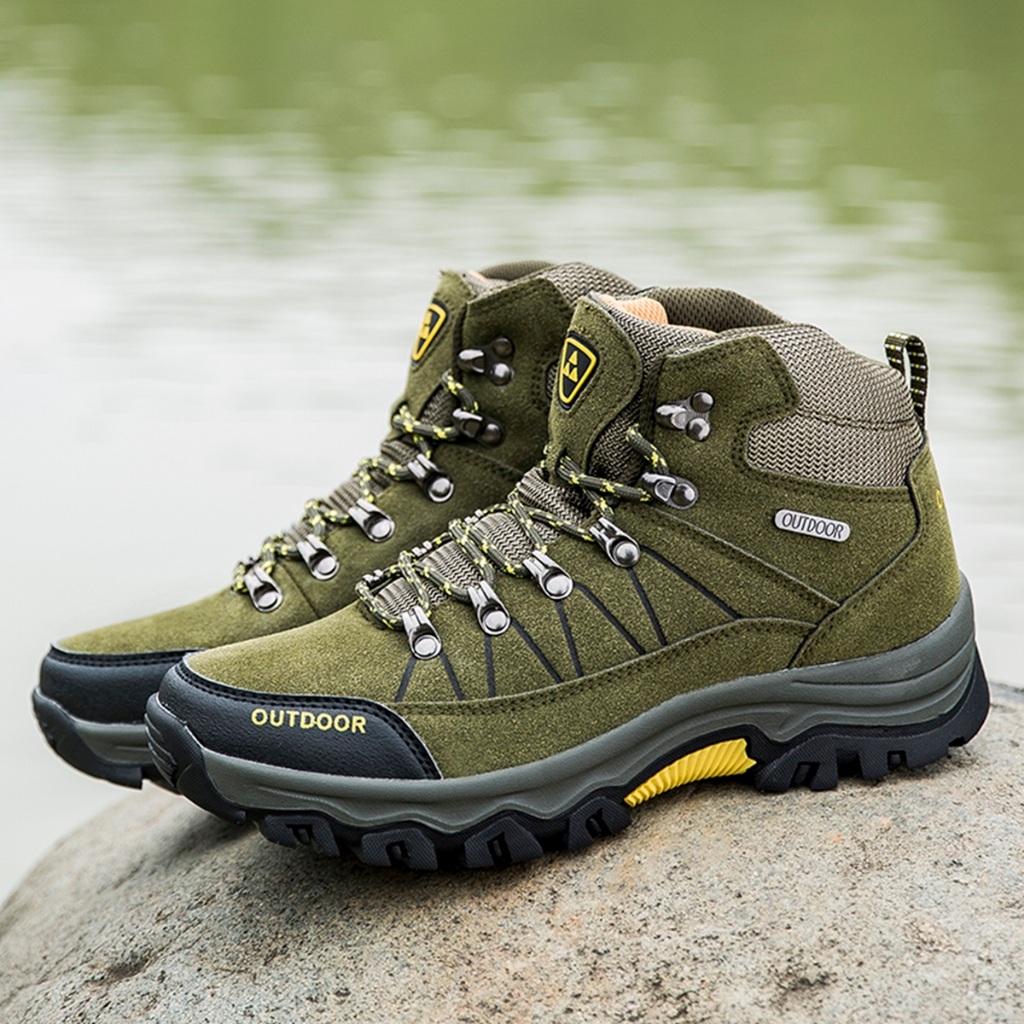 Jual Sepatu Gunung Pria Mid Boot Tinggi Hiking Cowok Dewasa Kasual ...