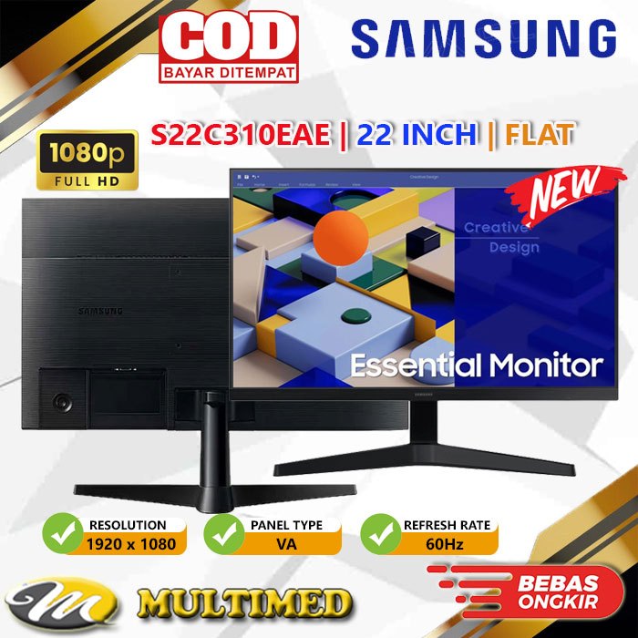 Jual Layar Monitor LED Samsung 22" FHD Flat Monitor | Shopee Indonesia