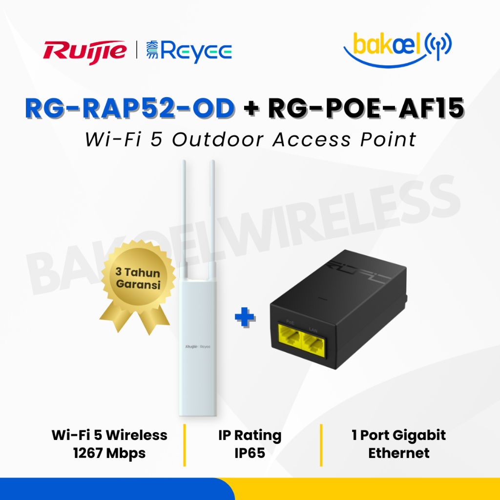 Jual RG-RAP52-OD AP Outdoor Reyee Band-Ganda AC1300 Wi-Fi 5 RAP 52 OD ...
