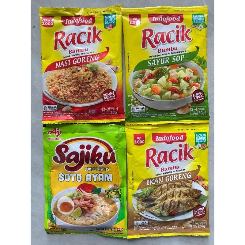 Jual Racik bumbu praktis 20gr aneka rasa Sayur SOP/ ayam goreng/tempe ...