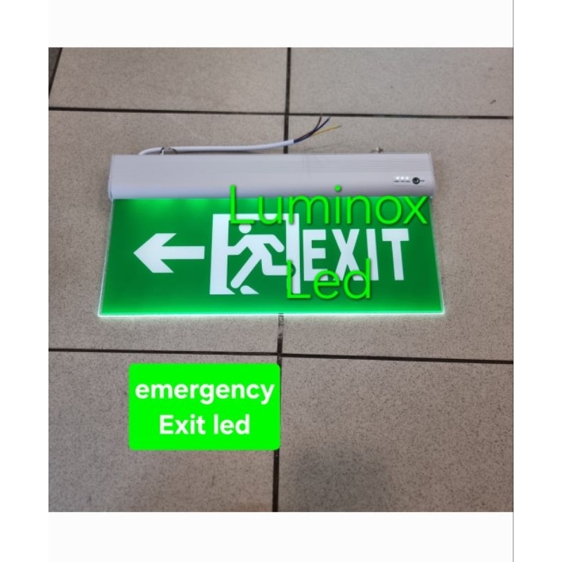 Jual emergency exit led 2sisi / exit sign gantung led 3w 5watt 2muka ...