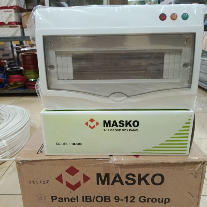 Jual MASKO Box MCB 12 Group + Lampu 9812L / Rumah MCB 9 - 12 Grup IB OB ...