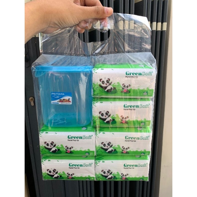 Jual Tisu pop up green soft 130 sheet 6pcs free toples | Shopee Indonesia