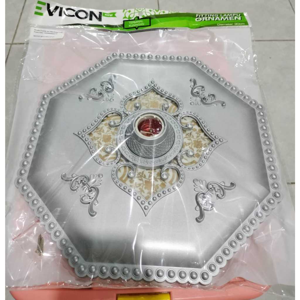 Jual Fiting hias Lampu plafon terbaru 30cm / Fiting Ornamen Plafon PVC ...