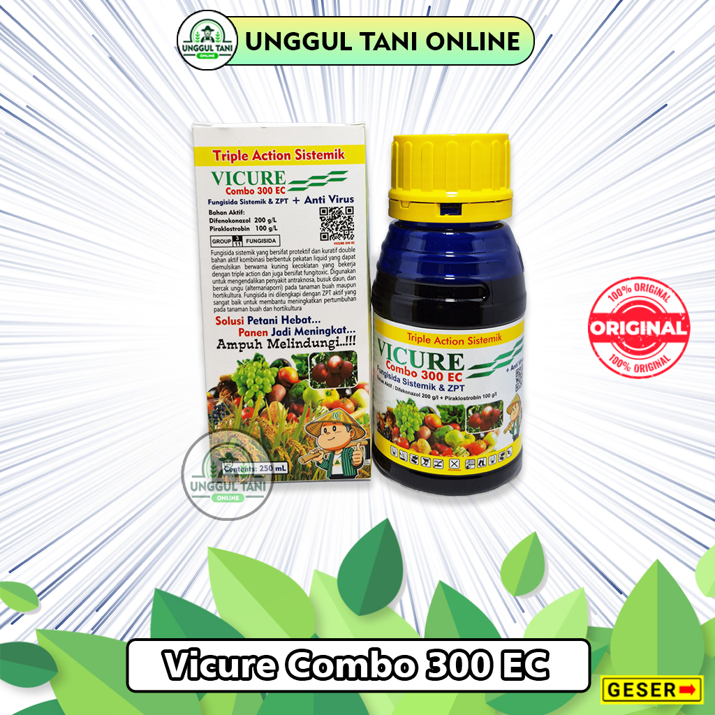 Jual Fungisida Sistemik VICURE COMBO 250.ML Pengendali penyakit jamur ...