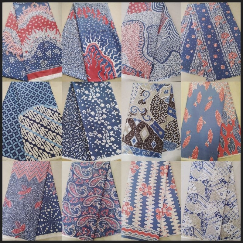 Jual Kain Batik soft TRR warna biru indigo denim ukuran 2x1meter ...